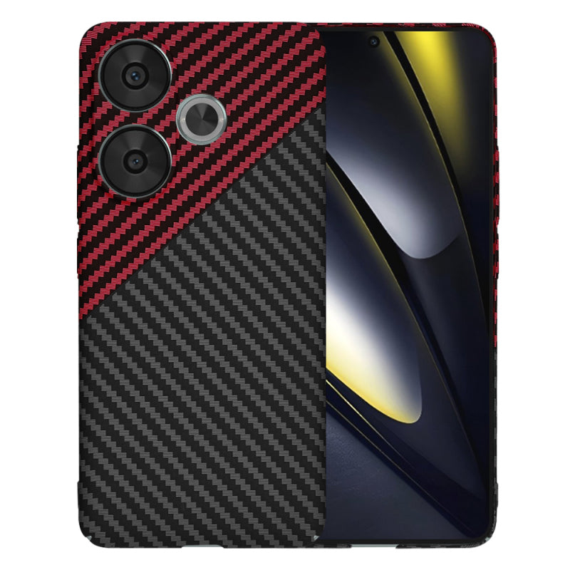 Husa pentru Xiaomi Poco F6, Techsuit, Carbonite FiberShell Vortex, Ros ...